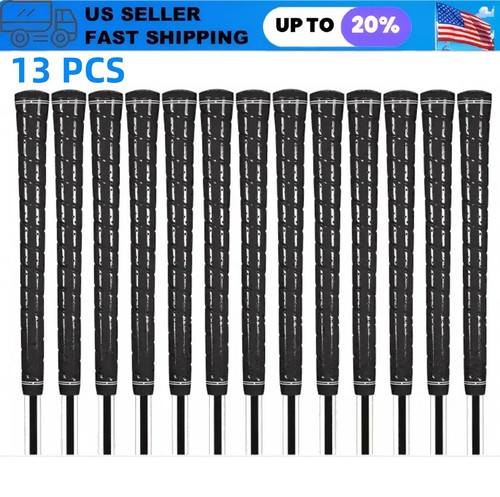 13Pcs Black Golf Grip Club Grip Rubber Girp Tour Wrap High-Tack ...
