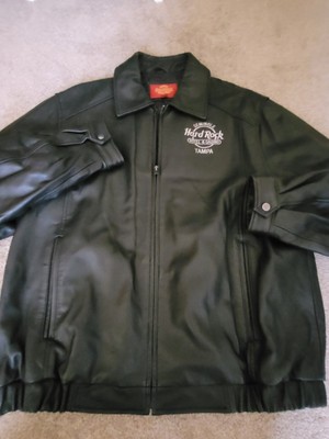 Hard Rock Hotel & Casino Tampa Men's Lg Leather Bomber Jacket Coat ...