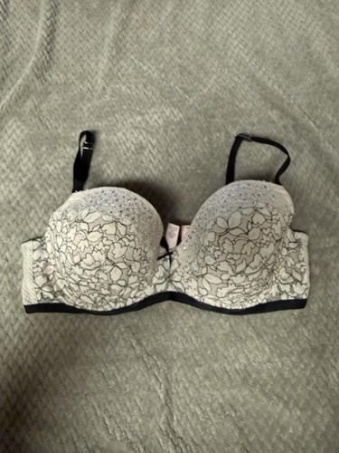 Victoria’s Secret Dream Angel’s Lined White Lace Rhinestones Bra Size ...