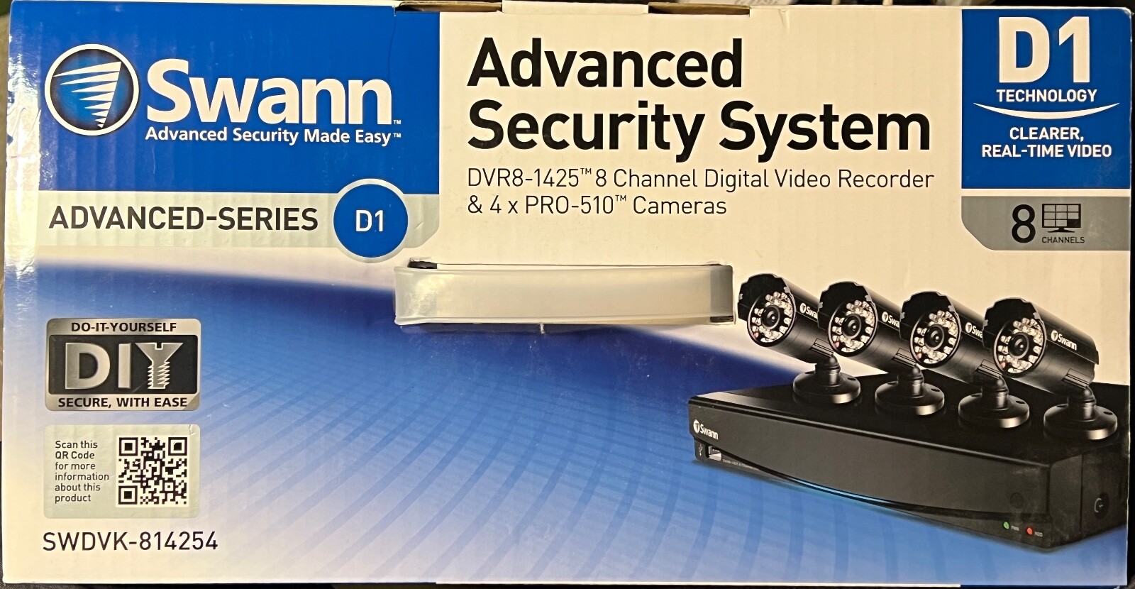 Swann Advanced Series 8 channel CCTV System D1 Technology With 4 ...