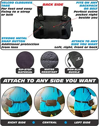 External Detachable Pocket for Backpacks and Waist Belts, Durable ...