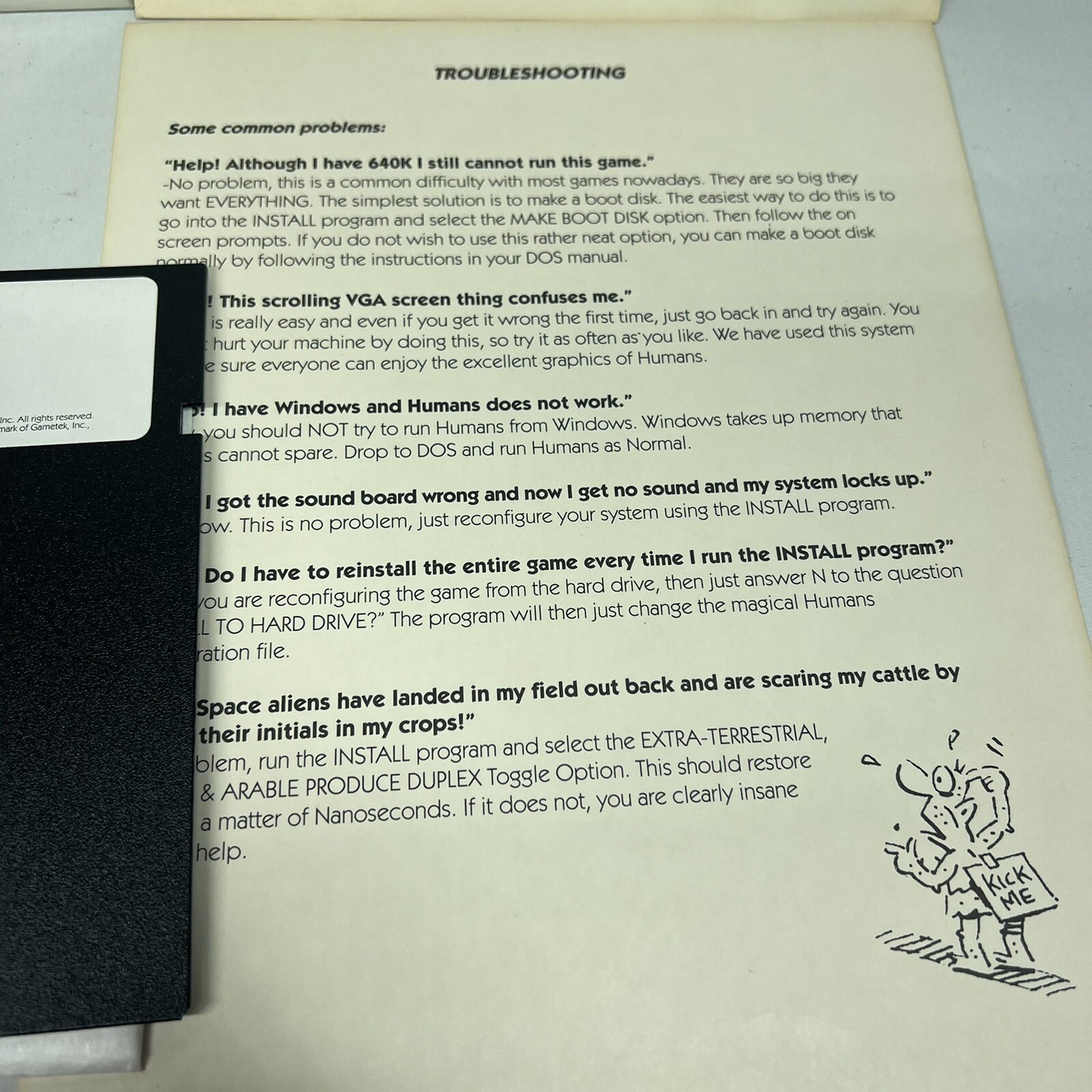 Introducing The Humans PC, 1992 Gametek Atari Computer Game 5.25 ...