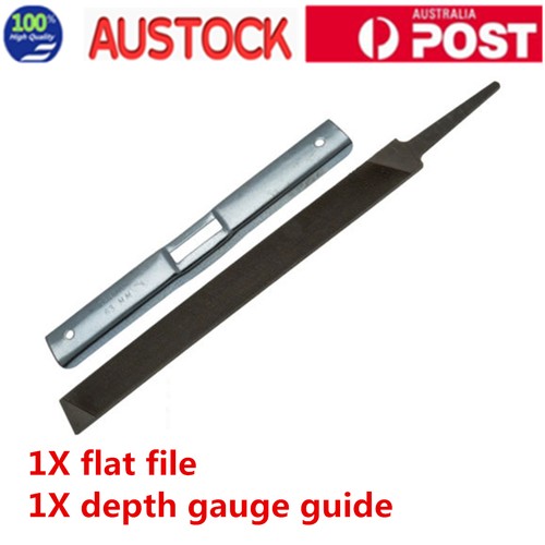 1x Flat File & Depth Gauge Guide 6" 150mm Chainsaw File for Raker ...