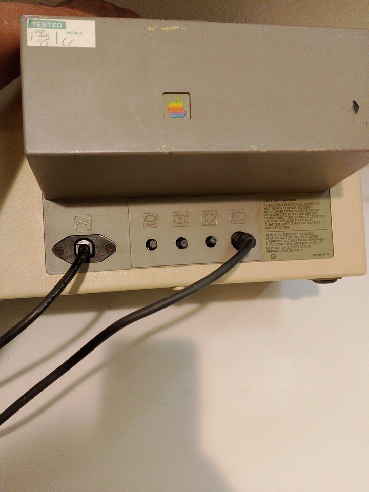 Vintage Apple Computer Monitor Monochrome Green A2M2010,Well Preserve ...