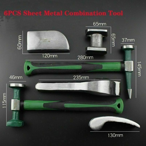 Car Sheet Metal Hammer Set Car Flat Head Concave Corner and Dent Repair ...