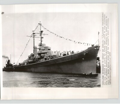 NAVY Cruiser "JUNEAU" Ordered to KOREAN WAR ZONE Ships 1950 Press Photo ...