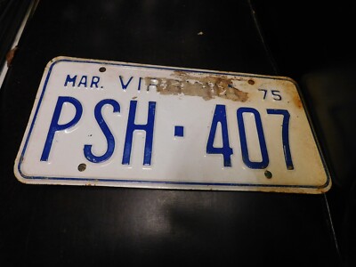 Virginia License Plate VA # PSH 407 Tag Expired on or before 1975 | eBay