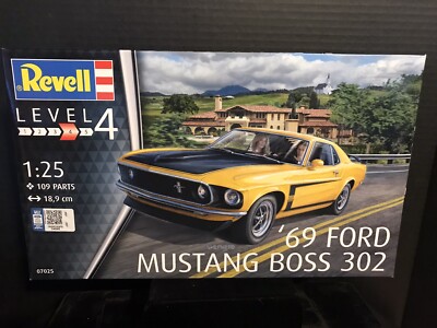 REVELL 07025 ‘69 FORD MUSTANG BOSS 302 MODEL KIT-NIB-1:25 SCALE | eBay
