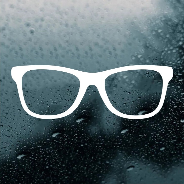 Glasses Horn Rimmed Vinyl Decal | Sunglasses Eyeglasses Retro Fashion ...