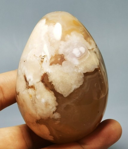 Natural Snowflake Cherry Blossom Agate Crystal Sphere Egg Reiki Stone ...