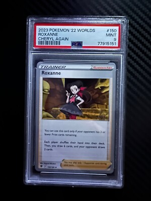 PSA 9 Roxanne 150/189 World Championship 2022 Worlds Promo Pokemon Card ...