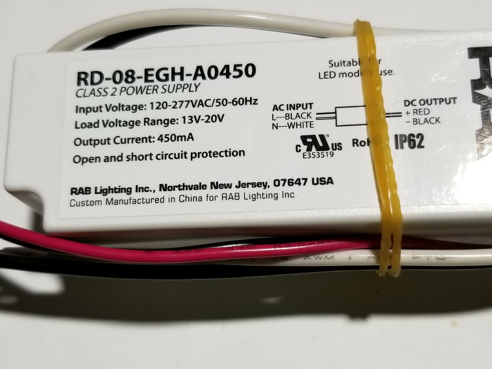 Rab Lighting Rd-08-egh-a0450 450ma 13-20v 9w Constant Current LED ...