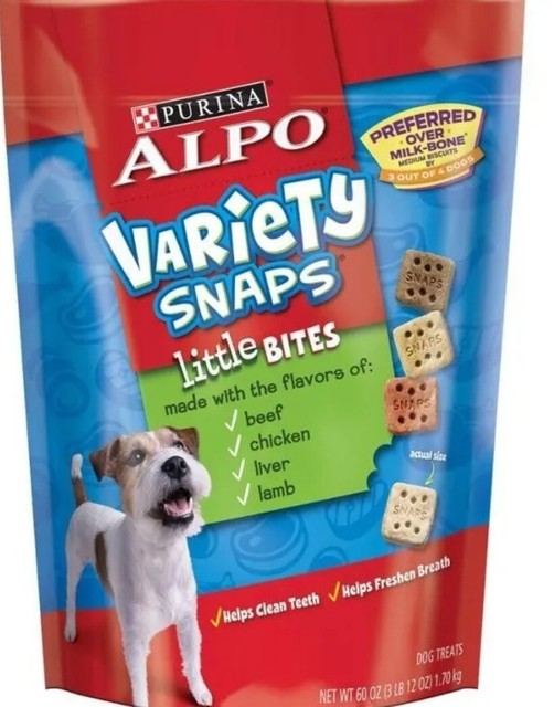 Purina Alpo Snacks Variety Snaps Little Bites Dog Treats - 60oz for ...