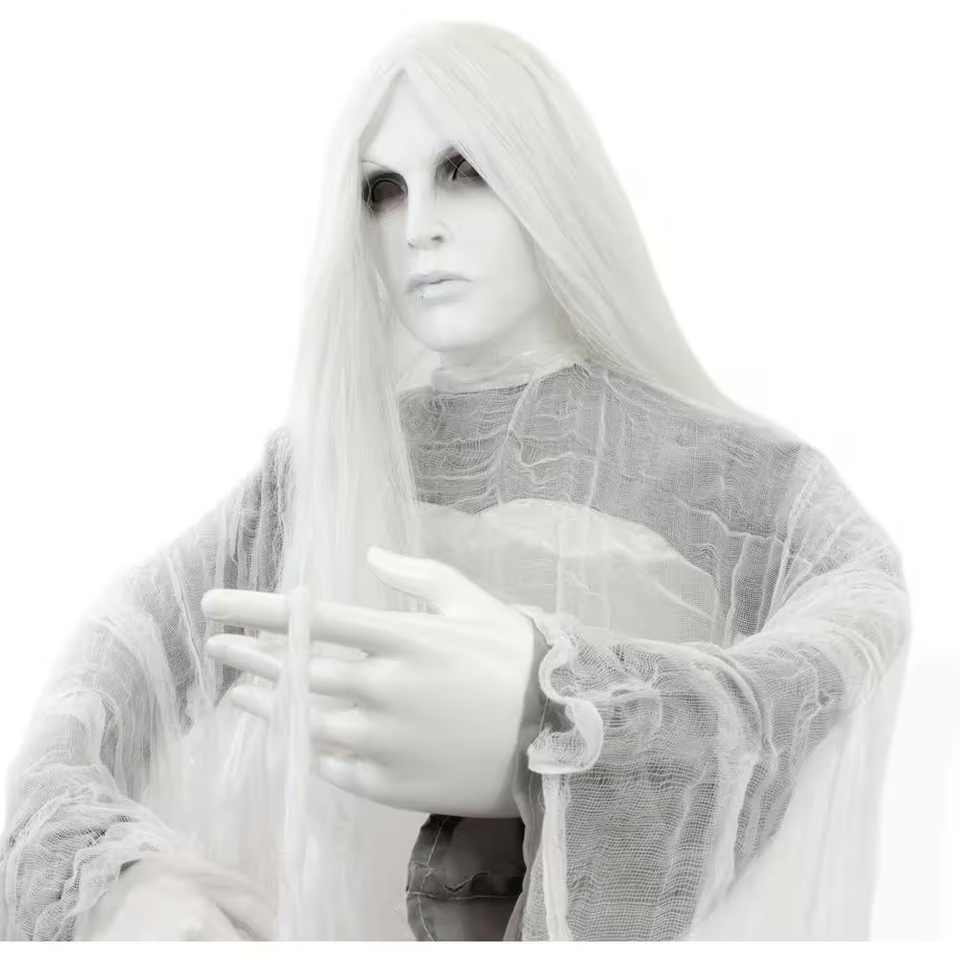 67" Rising Ghost Woman Halloween Animatronic Haunted Prop Spooky Horror ...