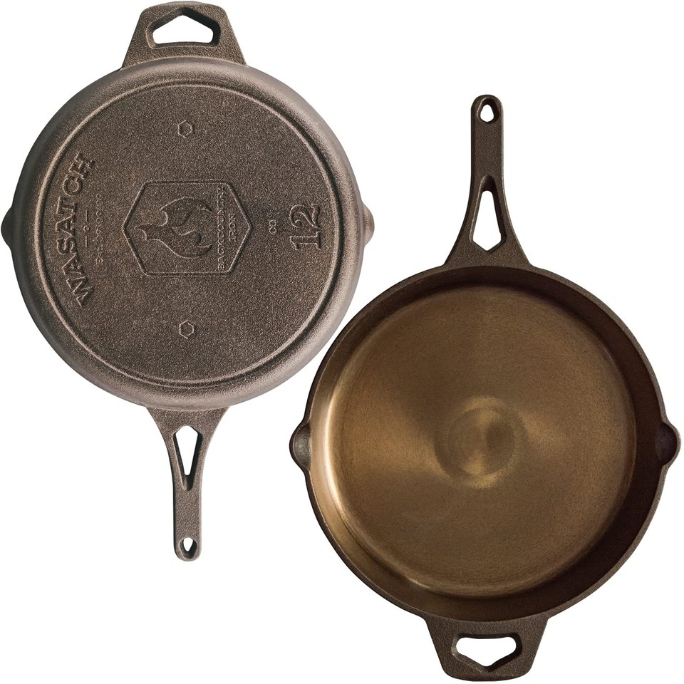 12 Pre-Seasoned Cast Iron Skillet for Cooking, Smooth Surface, Durable ...