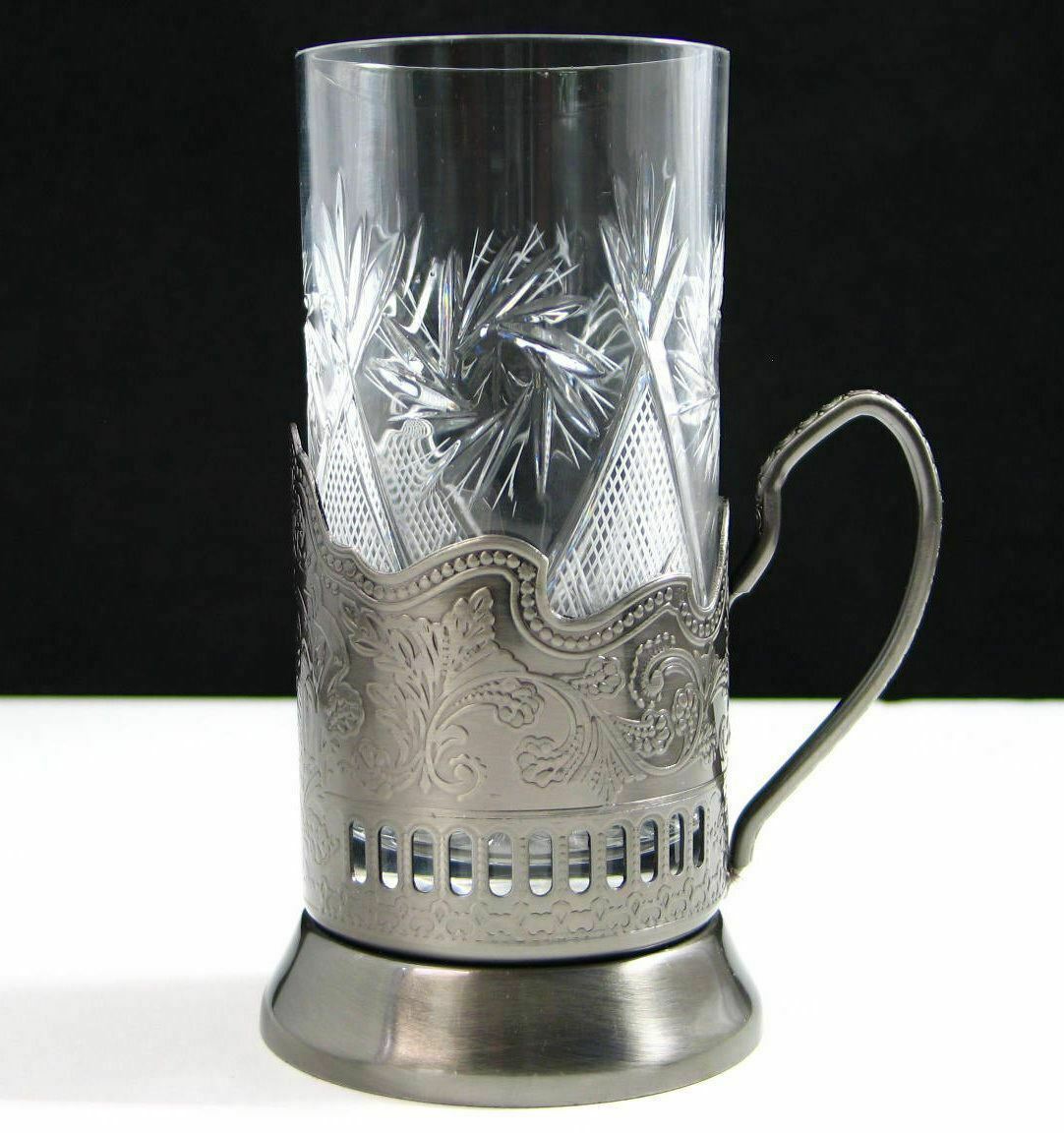 Russian Glass Tea Cups