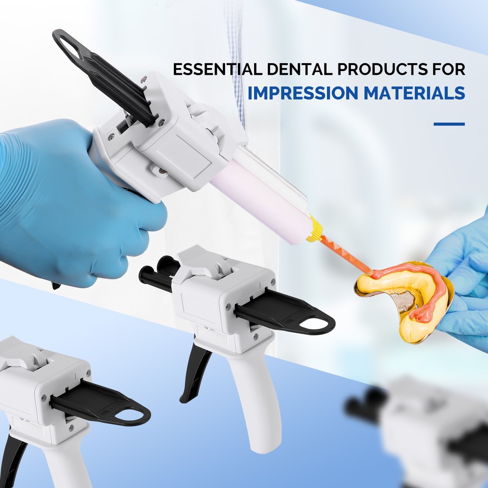 Dental Impression Materials Mixing Dispensing Dispenser Gun 1:1 / 2:1 ...