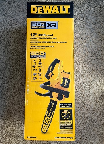 DEWALT DCCS620B 20V MAX XR Brushless 12 in. Compact Chainsaw (Tool Only ...