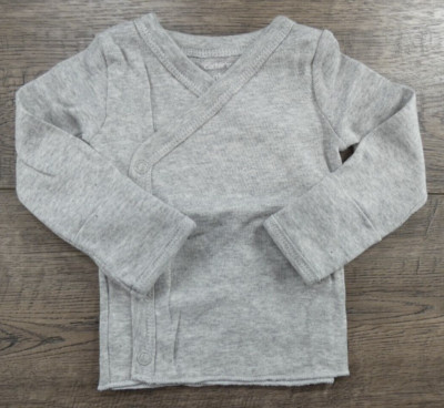 Baby Girl Boy Nwot Carter's Newborn Gray Side Snap Shirt | eBay
