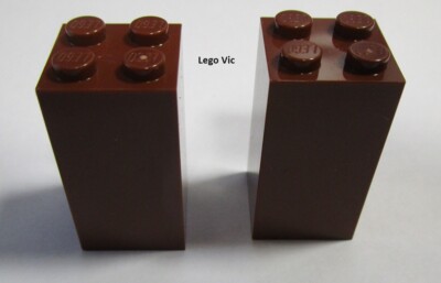 Lego 30145 x2 Brick 2x2x3 Reddish Brown Harry Potter Minecraft Creator ...