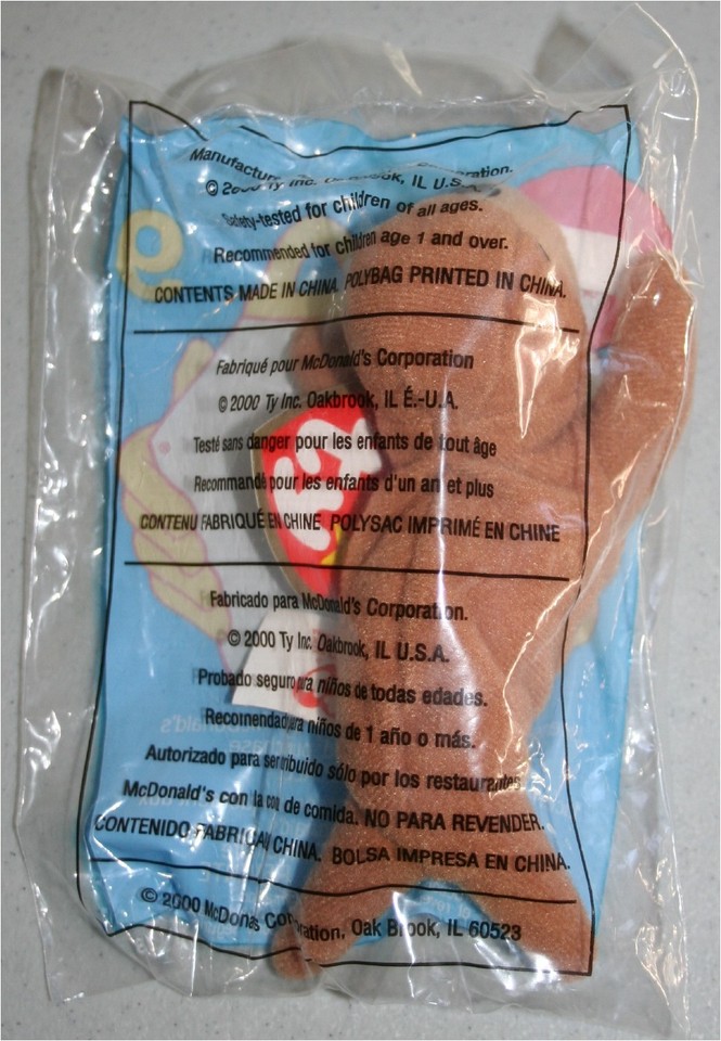 TUSK THE WALRUS TOY ANIMAL TY BEANIE BABY #9 2000 McDONALD'S HAPPY MEAL ...