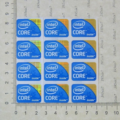 Laptop PC Processor Sticker (1st 3rd 4th 6th 7th 8th 9th 10th Gen) x 12 ...