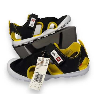 Adidas LEGO x Captain Toey J Sandals 'Black Yellow' GY5089 Youth 6 | eBay