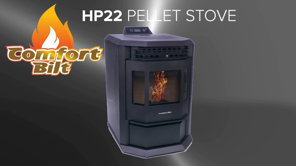 ComfortBilt HP22 Pellet Stove in Burgundy 1 Year Warranty! 2800 sf EPA ...