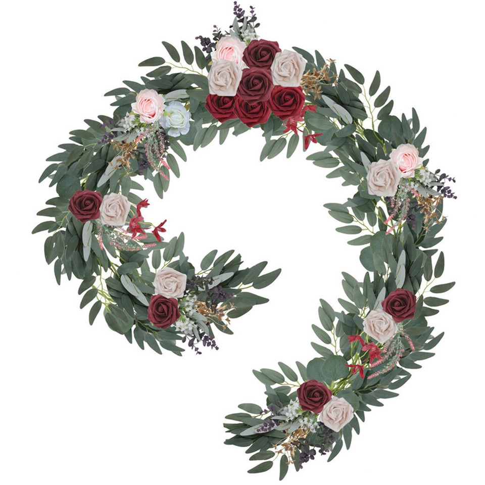 Wooden Wedding Ceremony Arch Garden Arbor Backdrop Stand Floral Garland ...