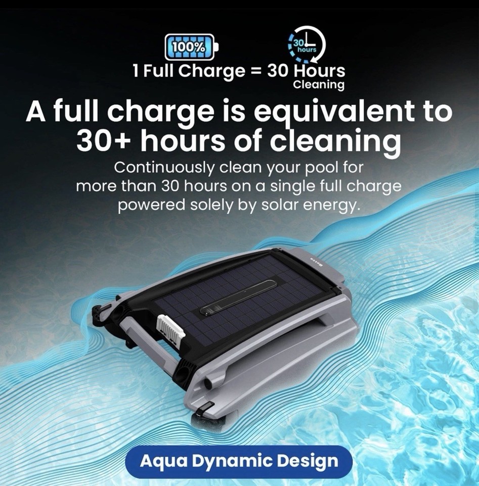 Betta SE Plus Solar-Powered Robotic Pool Skimmer – Gray – Brand New ...