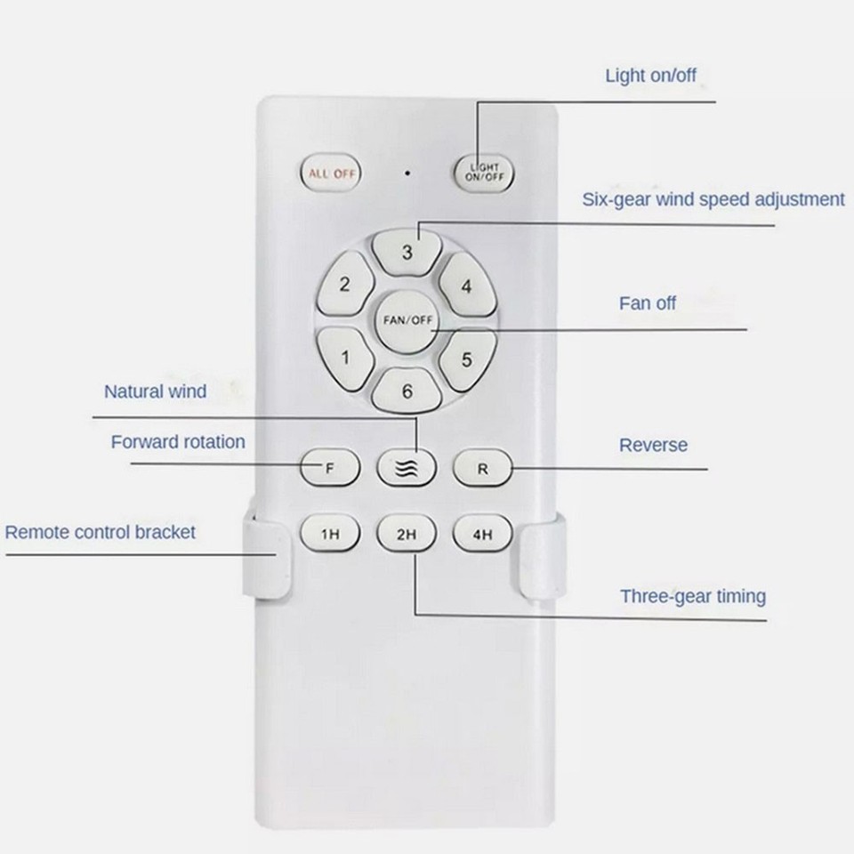 6-Speed DC Motor Ceiling Fan Receiver with Remote Control Easy ...