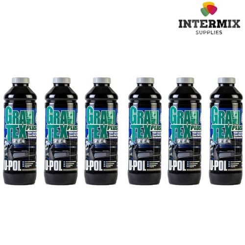 Upol Gravitex Plus Stone Chip Protector - 1L x 6 Grey Overpaintable ...
