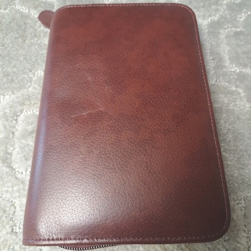 VINTAGE DAY-TIMER PLANNER ORGANIZER JOURNAL BRICK RED ZIPPER POUCH 2003 ...