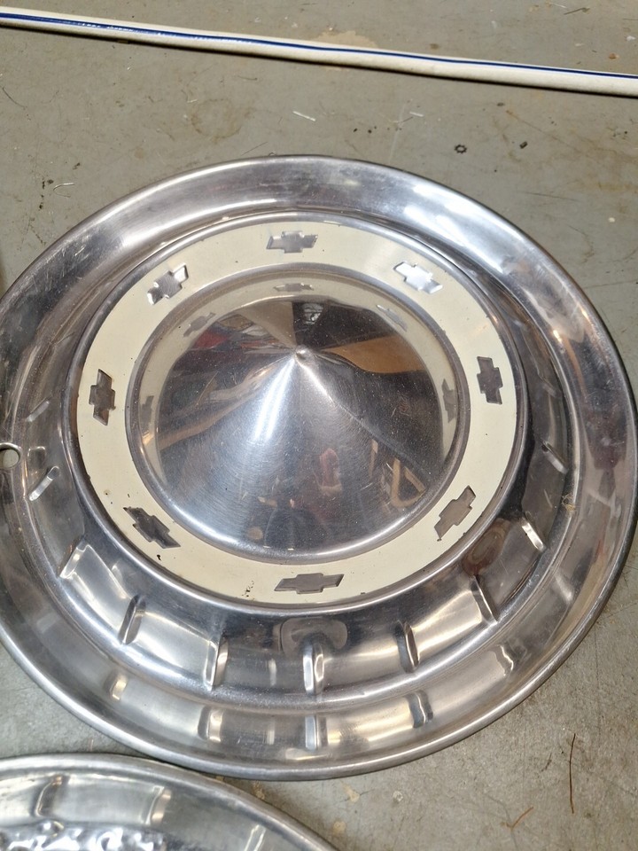 1955-56 Chevy Bel Air Nomad 15" Hubcap Cap Wheel Cover Oem Used Full ...