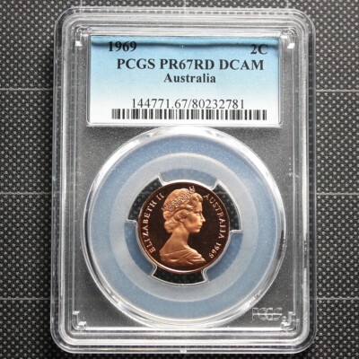 1969 Australia PCGS PROOF PR67RD RED DCAM Two Cents 2c Coin Australian ...