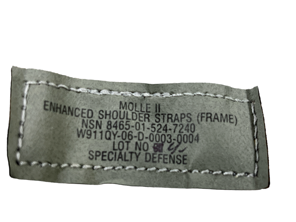 US MILITARY ENHANCED FRAME SHOULDER STRAPS ACU RIFLEMAN FOR LARGE ...