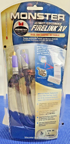 Monster Cable FireLink 300 IEEE-1394 7 foot FireWire 4 pin to 6 pin ...