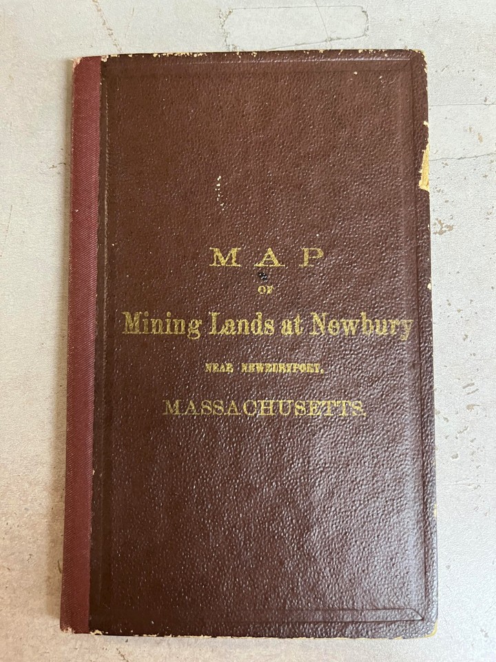 1875 Pocket Map of the Mining Lands at Newbury, Massachusetts. | eBay