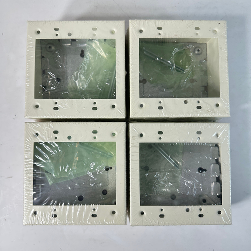 4x Wiremold V5744-2 Extra Deep Device Ivory Steel Electrical Receptacle ...