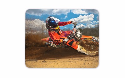 Motocross Mouse Pad Mat Motorbike Biker Son Kids Fun Gift Computer PC ...