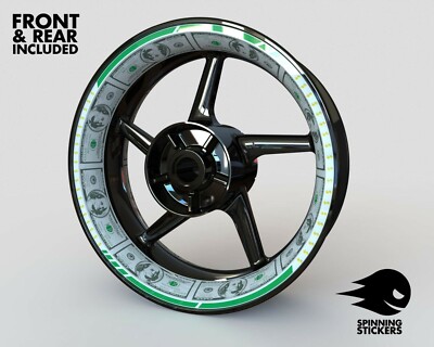 Wheel Stickers The Spinning Dollar Rim Tape Motorcycle Decals Graphics ...