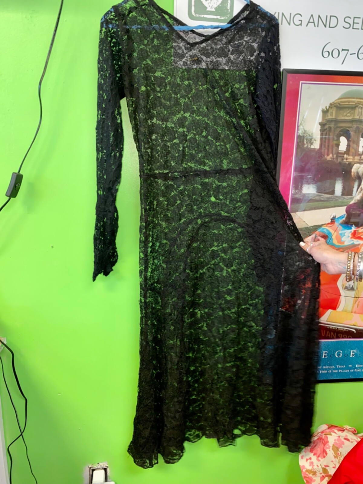 Authentic Antique 20s Art Deco Drop Waist Dress! - Gem