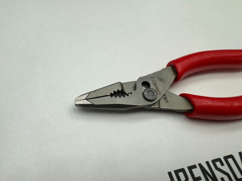 Snap-On Tools USA RED 5" Soft Grip Mini Long Nose Slip Joint Pliers ...
