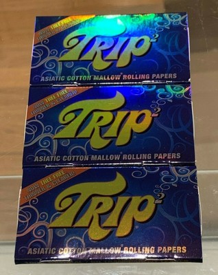 TRIP 2 CLEAR ROLLING PAPERS 3 PACKS 1 1/4 SIZE (50 PAPERS PER PACK) 150 ...