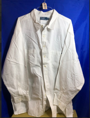 Men's Ralph Lauren Polo White Long Sleeve Dress Shirt Size 5XB | eBay