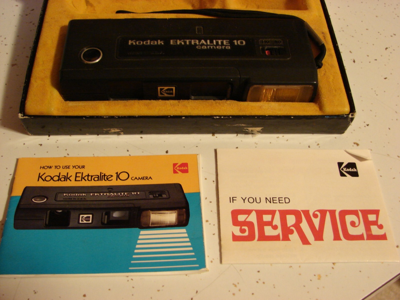 VINTAGE KODAK EKTRALITE 10 CAMERA OUTFIT W/ORIGIN BOX AND INSTRUCTIONS ...