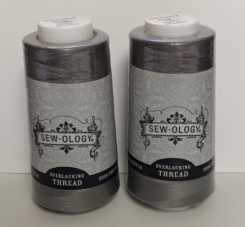 2 Pack Sewology All-Purpose Serger Thread 100% Polyester~3000 Yard Cone ...