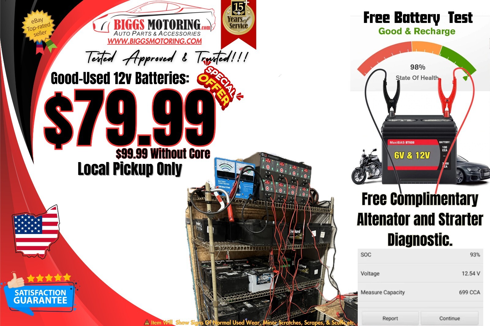 Car Suvs Truck 12v Batteries BATTERY 12 VOLTS AGM FLOODED STANDARD R15 ...