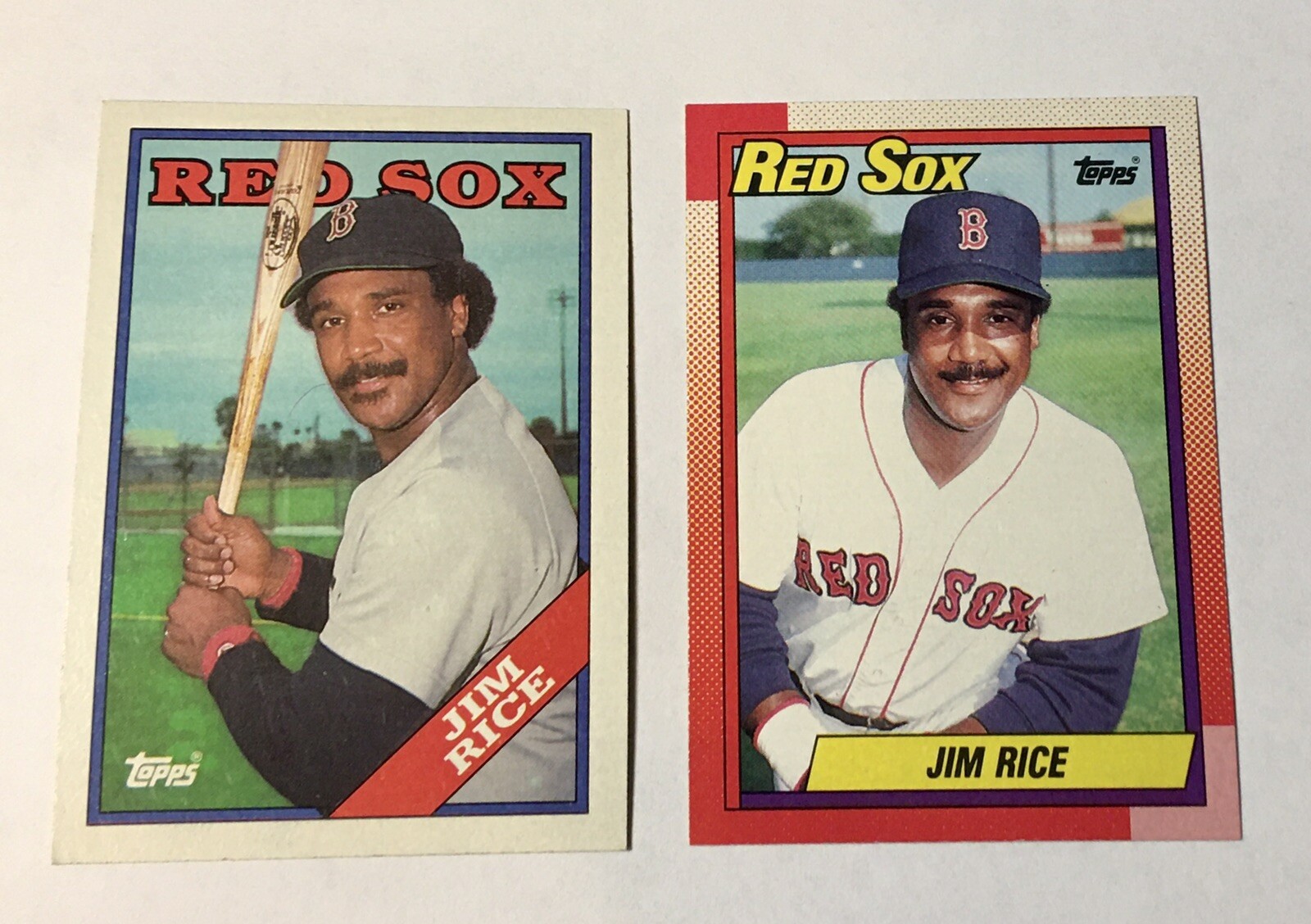 Topps Set Cards 1988 Jim Rice Baseball Card #675 + #785 HOF Boston Red ...
