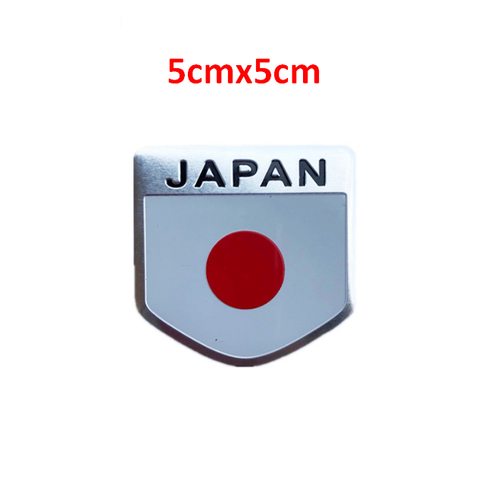 7pcs Aluminum Japan Japanese Flag Car Accessories Emblems Badges ...